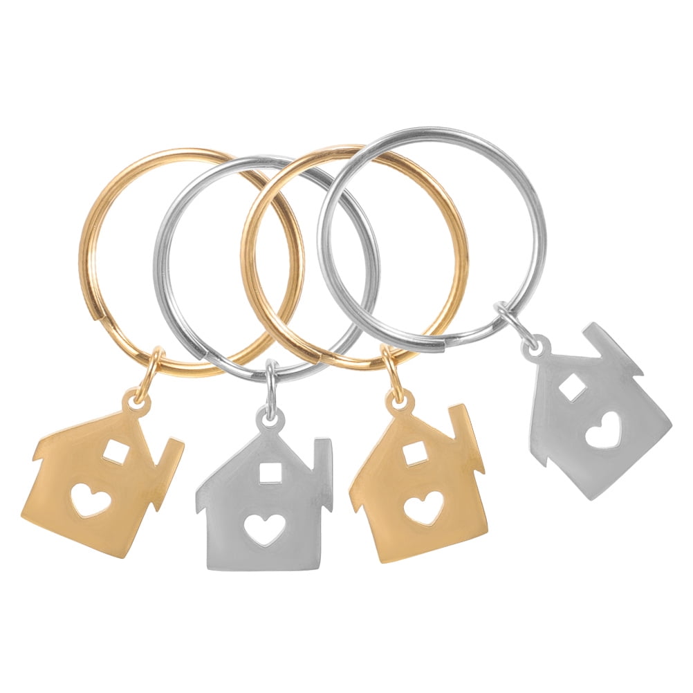 4 Pcs House Keychain Carabiner Lanyard Locket Decor Friendsgiving ...