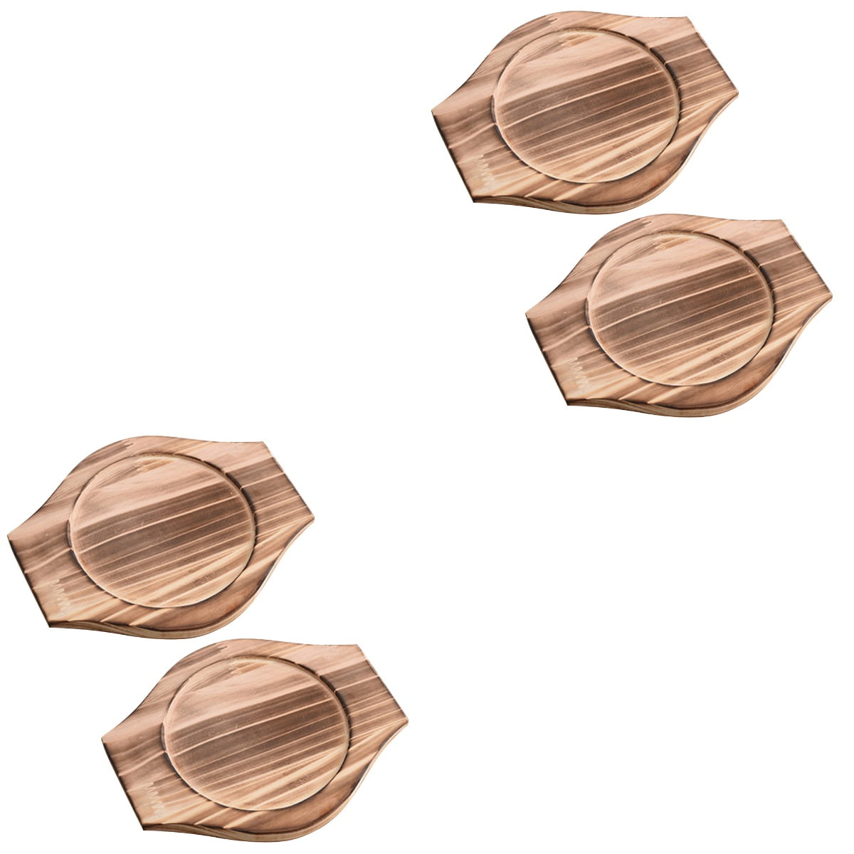 4 Pcs Household Pot Mats Multi-function Casserole Holders Wooden ...