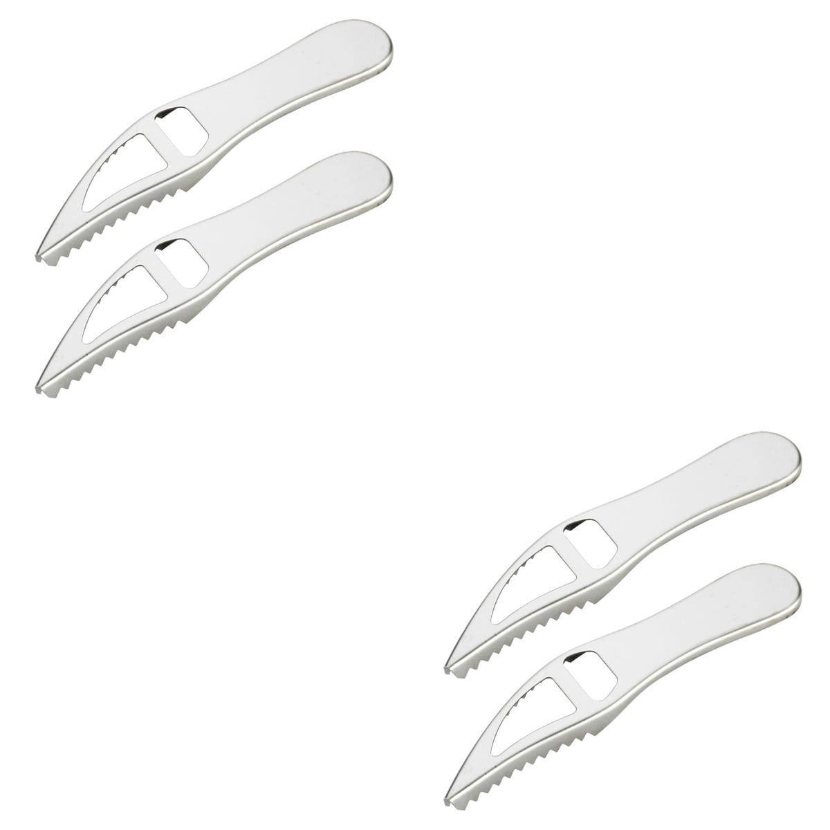4 Pcs Household Stainless Steel Scaler Fish Scaler Fish Kitchen Gadgets ...