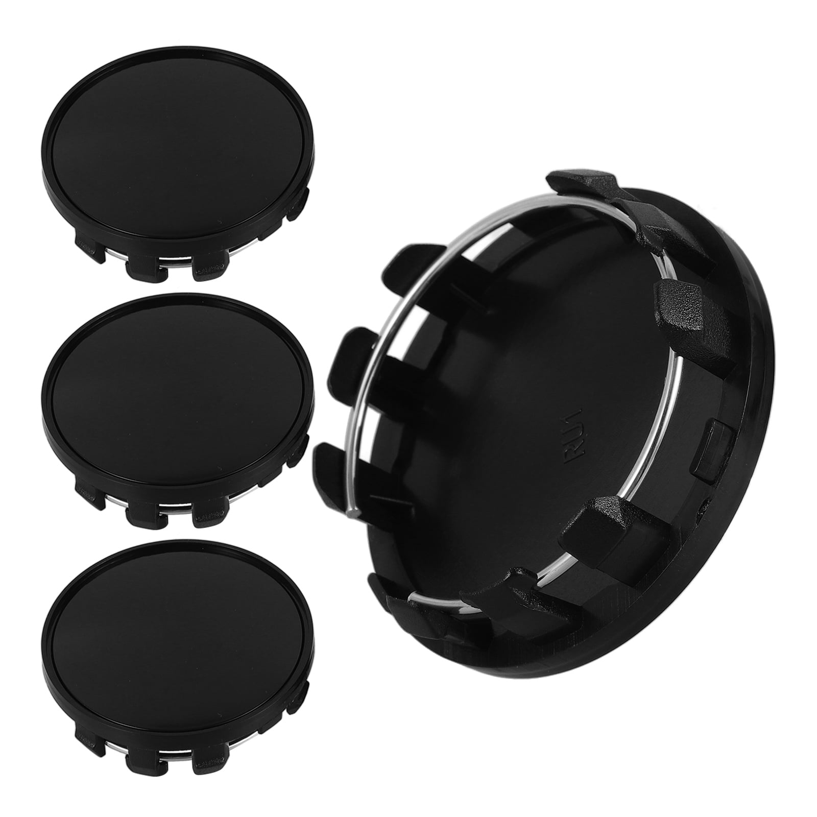 USHOBE Car Wheel Hub Caps Black 4Pcs 2.24X2.24X0.59In - Walmart.com