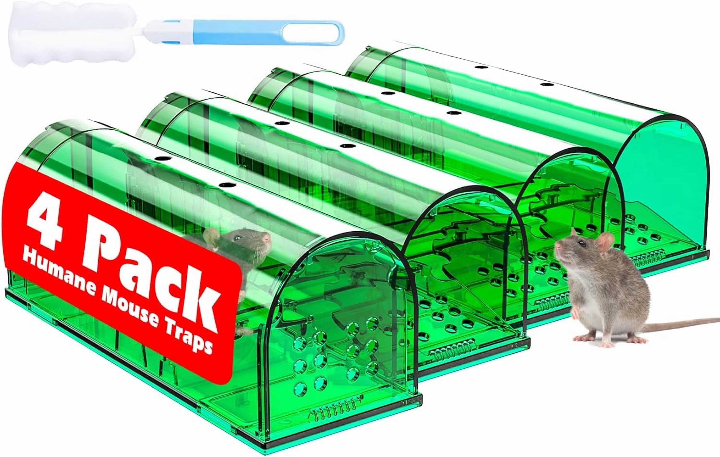 4 Pcs Humane Mouse Traps Indoor for Home, Live Mouse Trap, Reusable ...