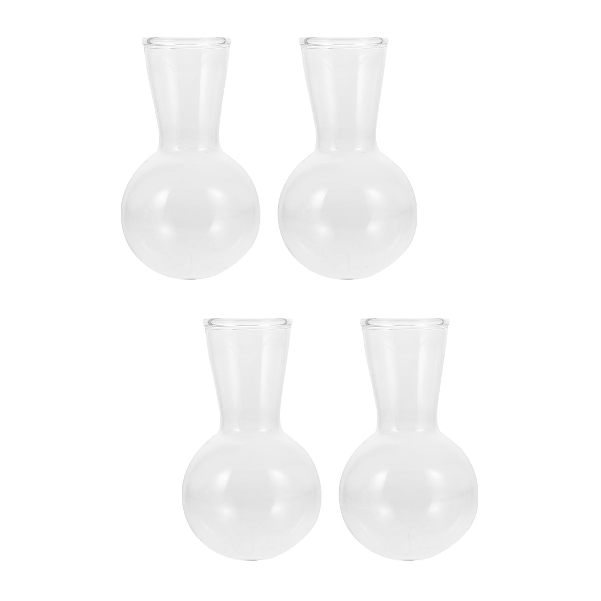 4 Pcs Hydroponic Bulb Vase Garden Plant Terrarium Glass Bottle Home ...