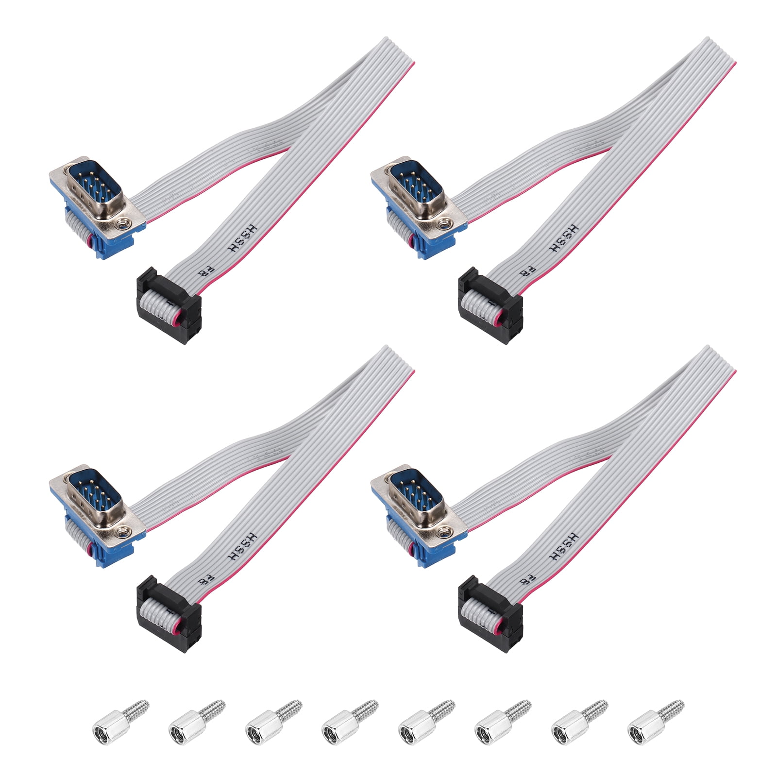 4 Pcs IDC Flat Ribbon Cable, 2.54mm Pitch 11.5mm Width 20cm Long 10Pin ...