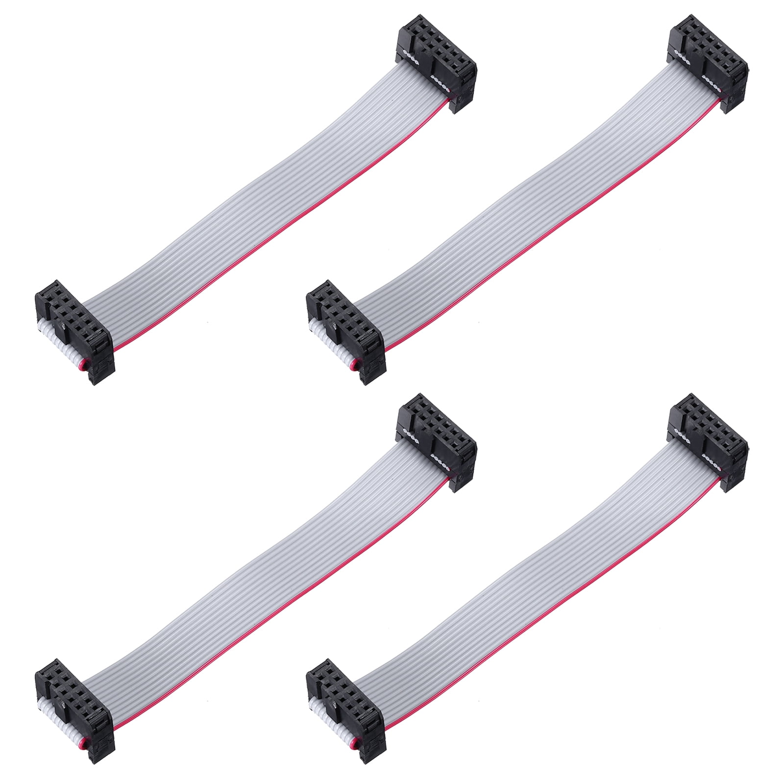 4 Pcs IDC Flat Ribbon Cable, 2.54mm Pitch 15mm Width 10cm Long 12 Pin ...