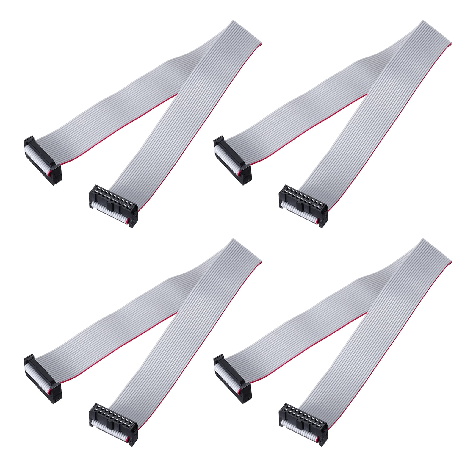 4 Pcs IDC Flat Ribbon Cable, 2.54mm Pitch 22mm Width 30cm Long 18 Pin FC to FC Flat Ribbon ...