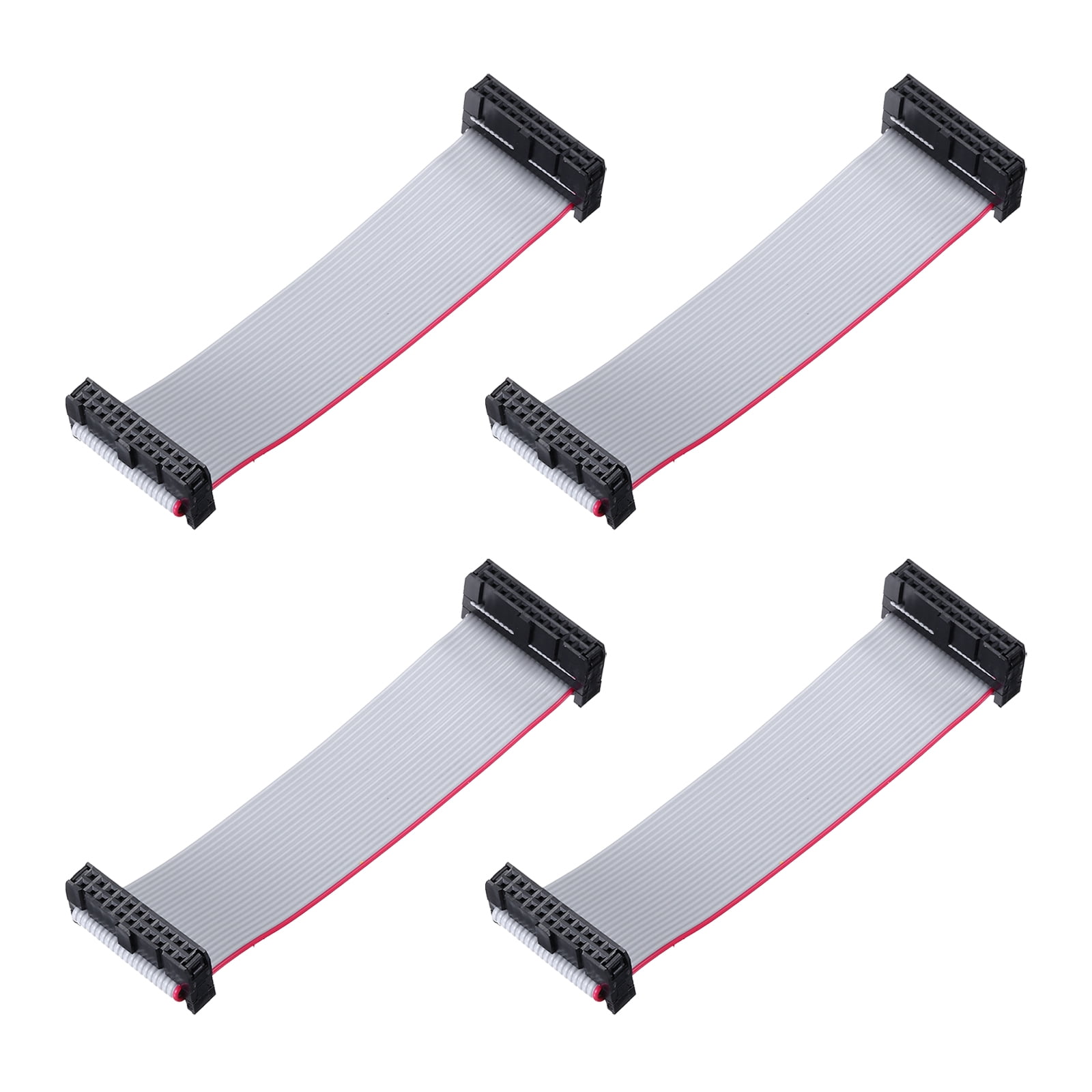 4 Pcs IDC Flat Ribbon Cable, 2.54mm Pitch 28mm Width 10cm Long 22 Pin ...