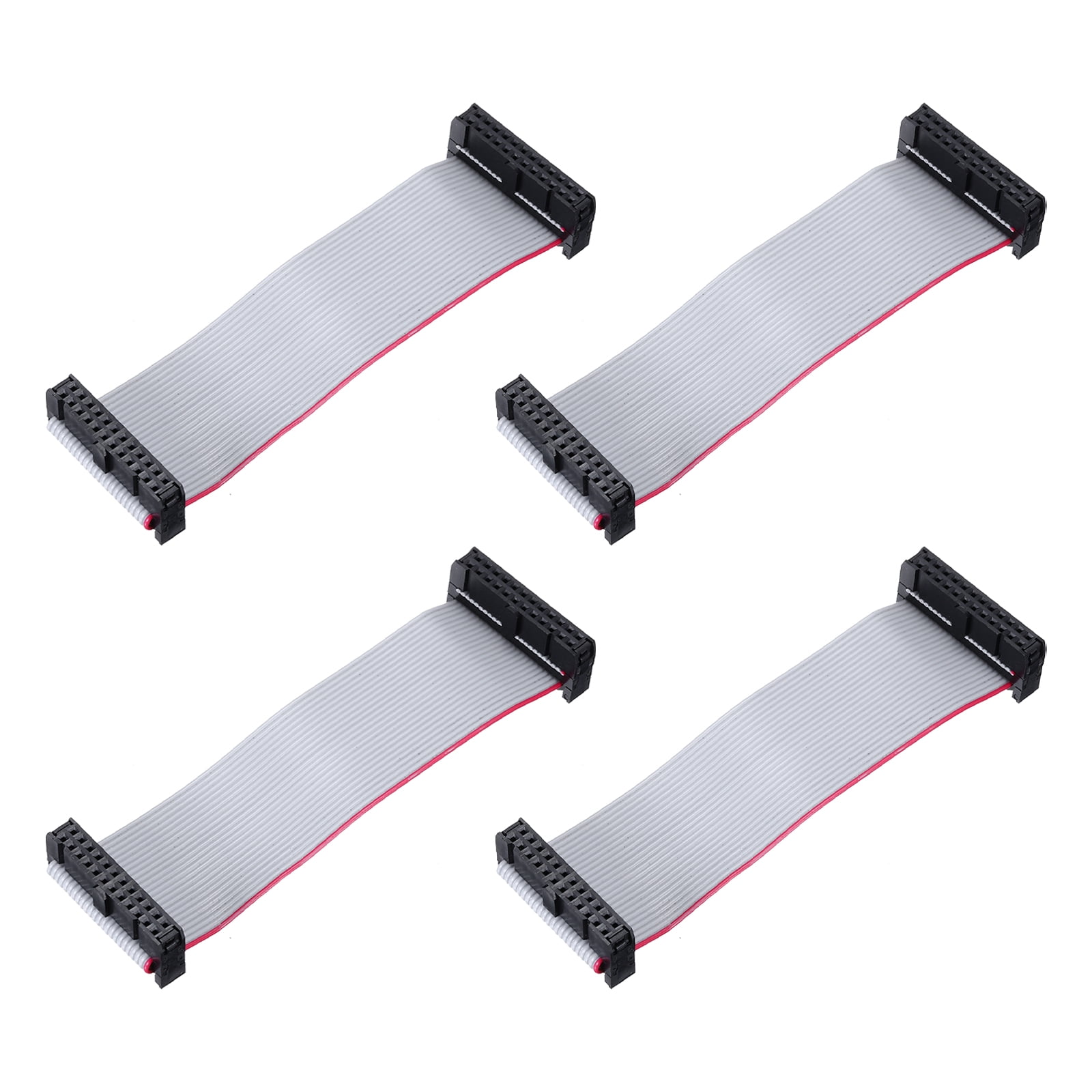 4 Pcs IDC Flat Ribbon Cable, 2.54mm Pitch 30mm Width 10cm Long 24 Pin ...