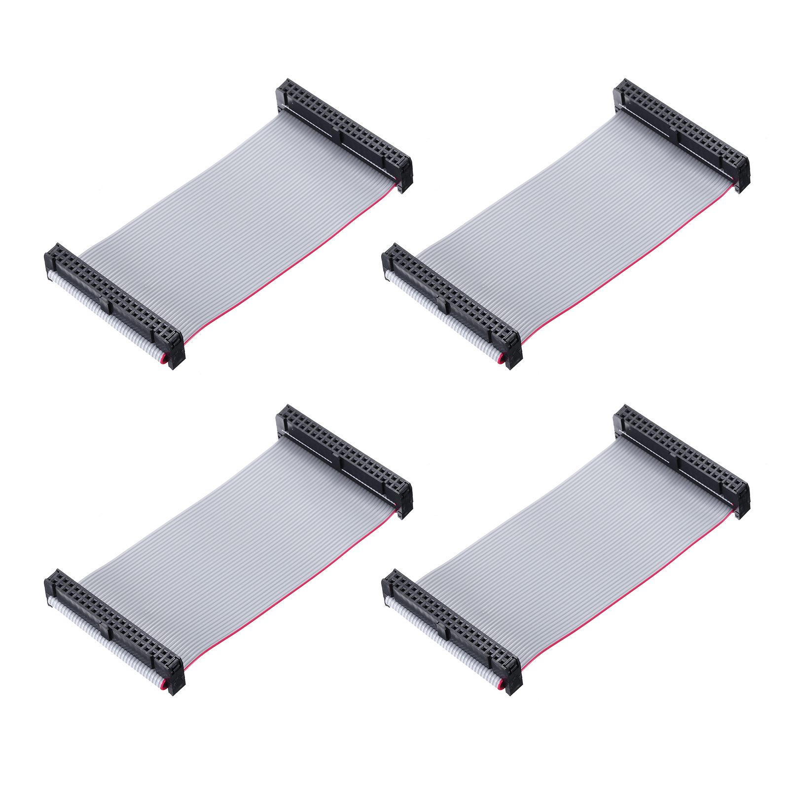 4 Pcs IDC Flat Ribbon Cable, 2.54mm Pitch 50mm Width 10cm Long 40 Pin FC to FC Flat Ribbon ...