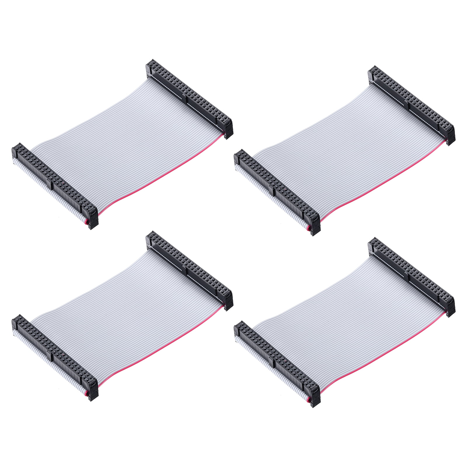 4 Pcs IDC Flat Ribbon Cable, 2.54mm Pitch 63mm Width 10cm Long 50 Pin FC to FC Flat Ribbon ...