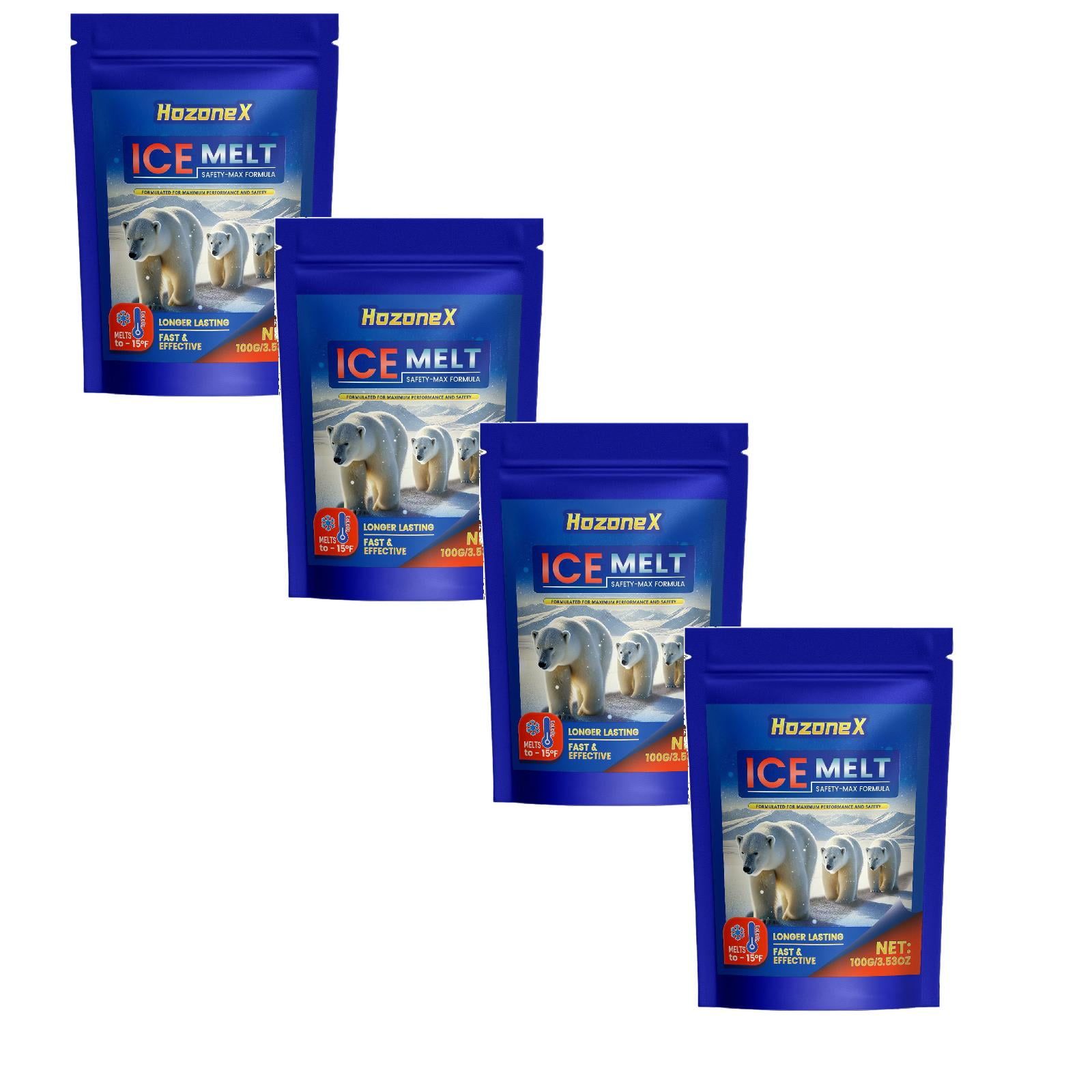 4 Pcs Ice and Snow Melt, Fast Acting Blended Ice Melter, Effective at ...