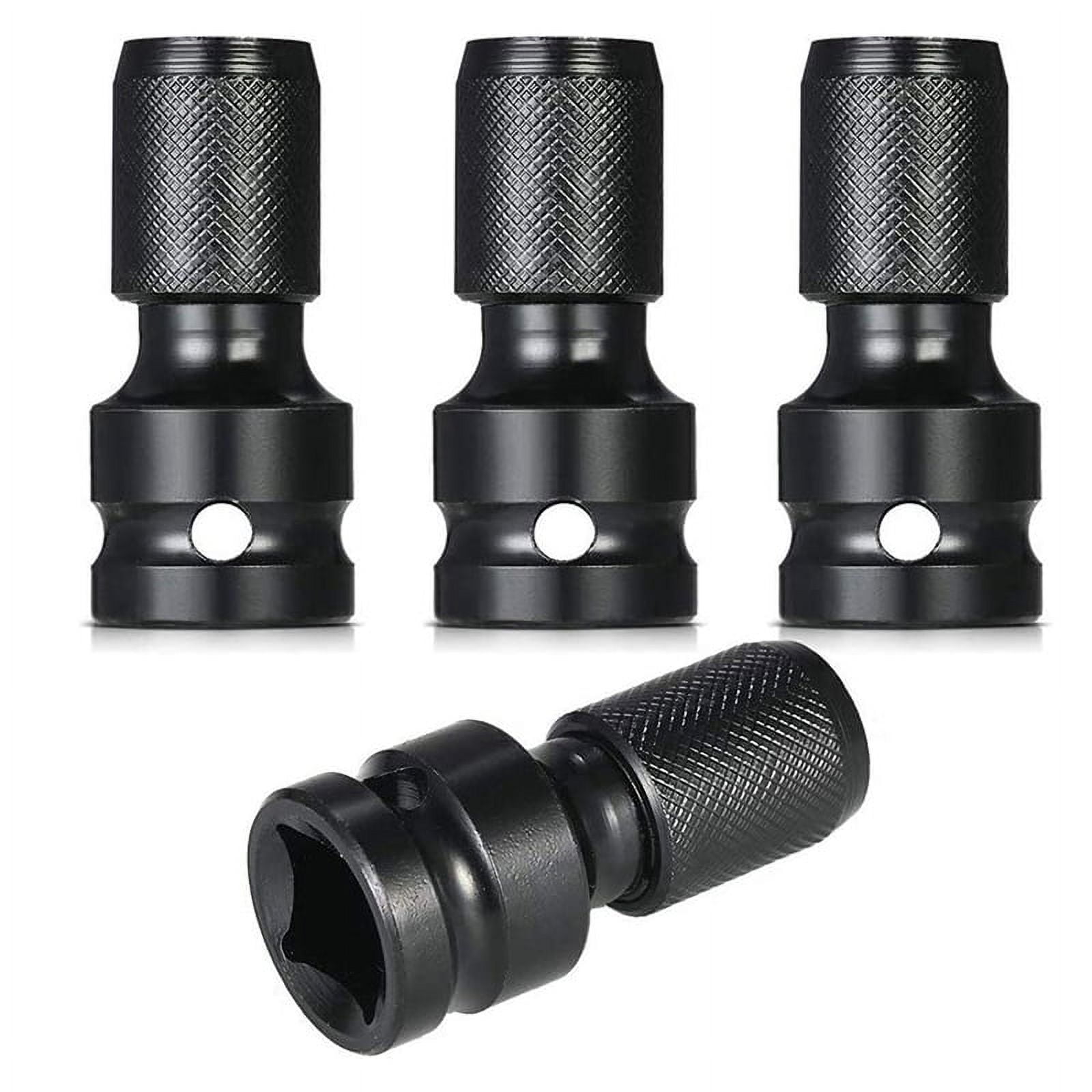 TOP! 4 Pcs Impact Adaptor 1/2 Square Drive to 1/4 Hex Shank Socket ...