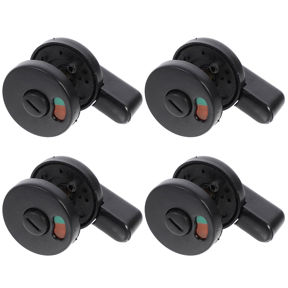 4 Pcs Indicating Door Lock Restroom Knob Deadbolt Gate Black - Walmart.com