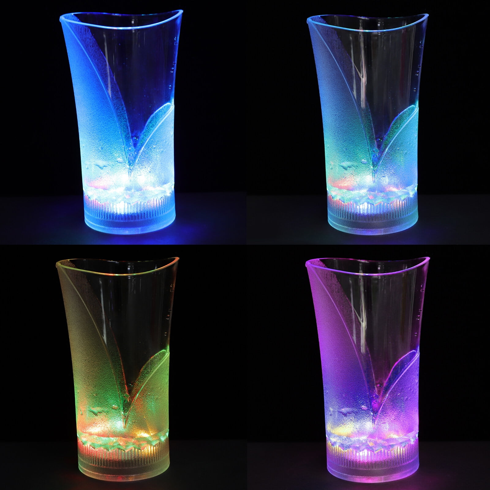 4 Pcs Induction Cup LED Blinking Drinking Glowing Light Cups Party for ...