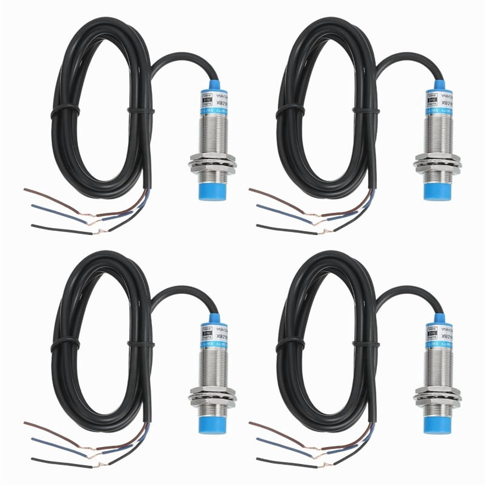 4 Pcs Inductive Optical Fiber Proximity Sensor,NPN NO DC 6-36V ...
