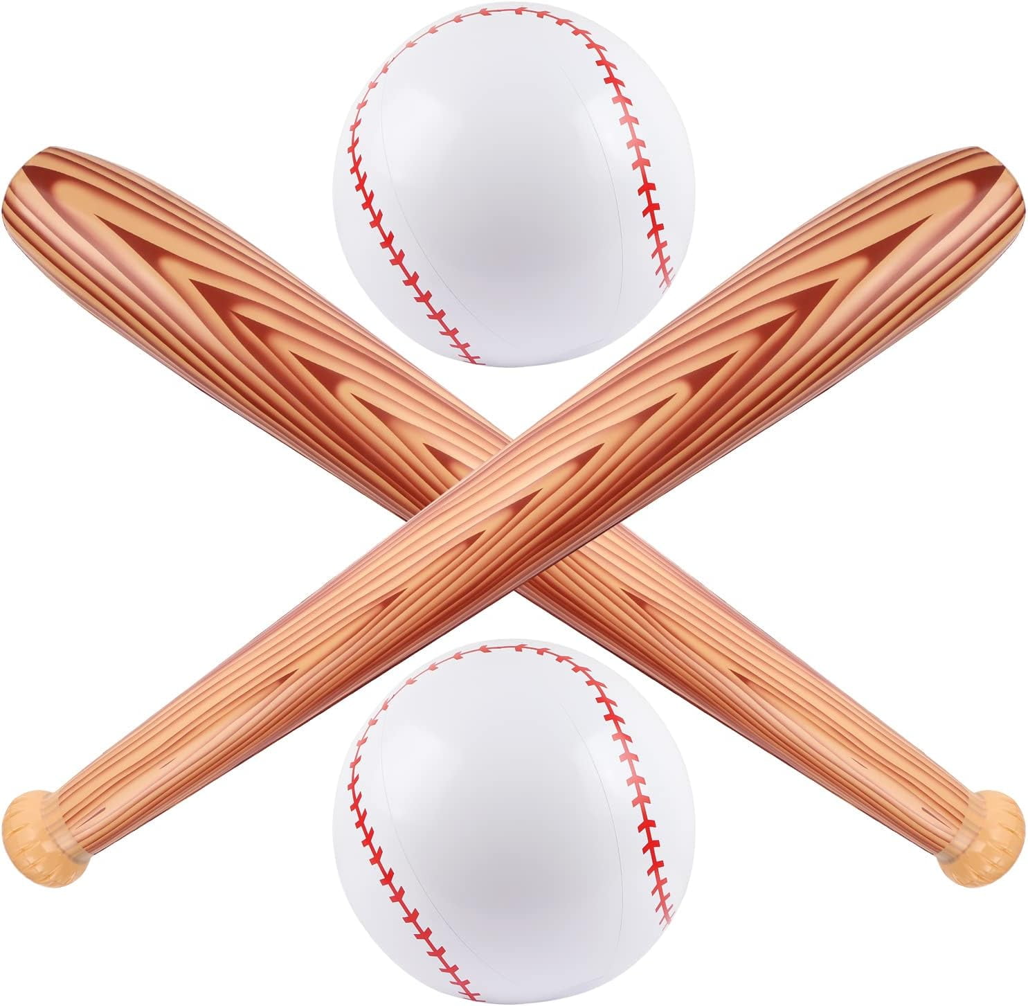 4 Pcs Inflatable Baseball and Baseball Bat,Blow Up Baseball Bat and ...