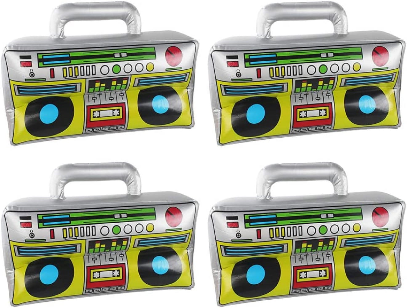 4 Pcs Inflatable Boombox, 17.7 in PVC Radio Inflatable Props 80s 90s ...