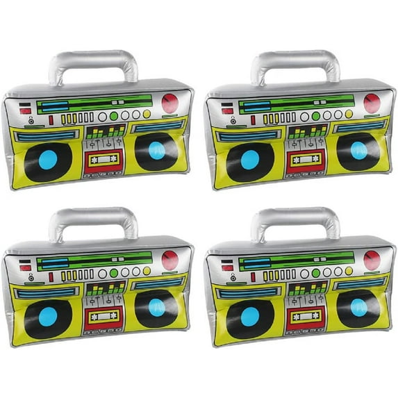 4 Pcs Inflatable Boombox, 17.7 in PVC Radio Inflatable Props 80s 90s ...