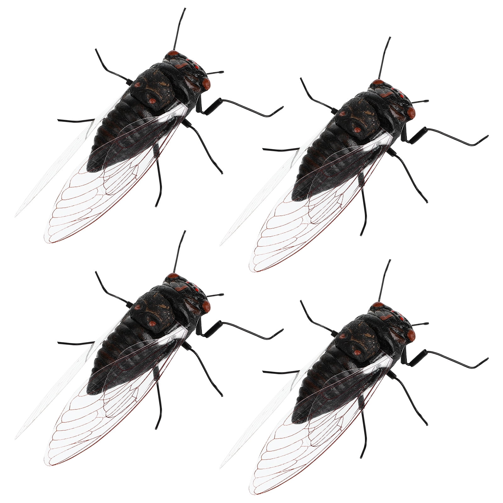 4 Pcs Insect Toys Cicada Simulation Realistic Insect Miniature 6.00X3 ...