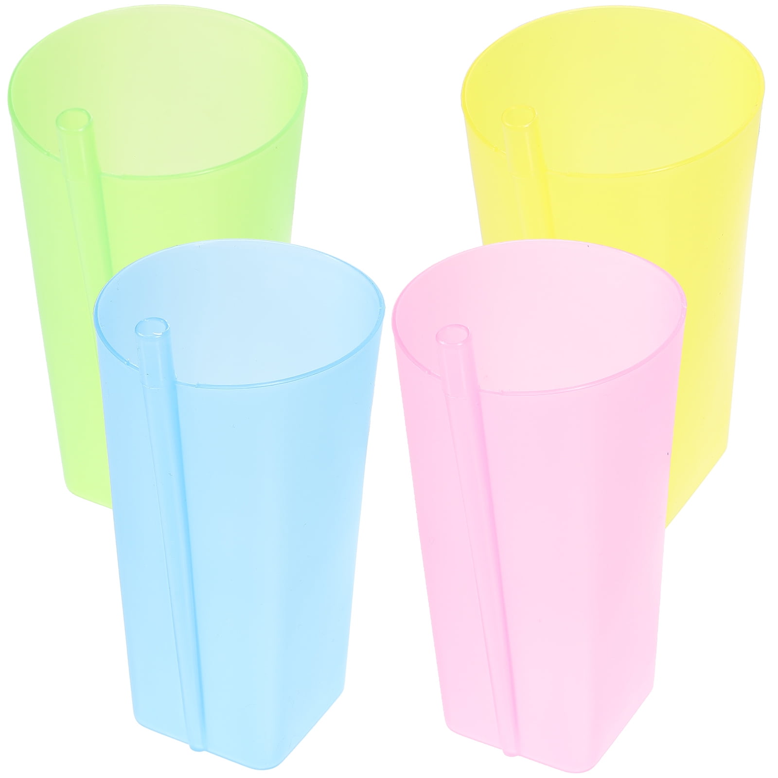 LIFKOME Kids Cups with Straw for Party Assorted Color Portable Plastic ...