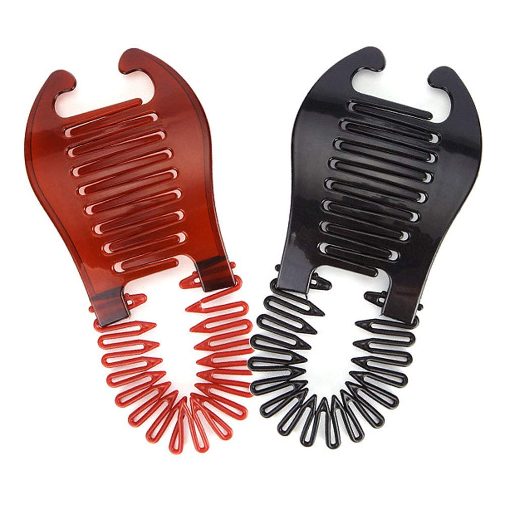 4 Pcs Interlocking Banana Combs Plastic Double Side Hair Comb Clips ...