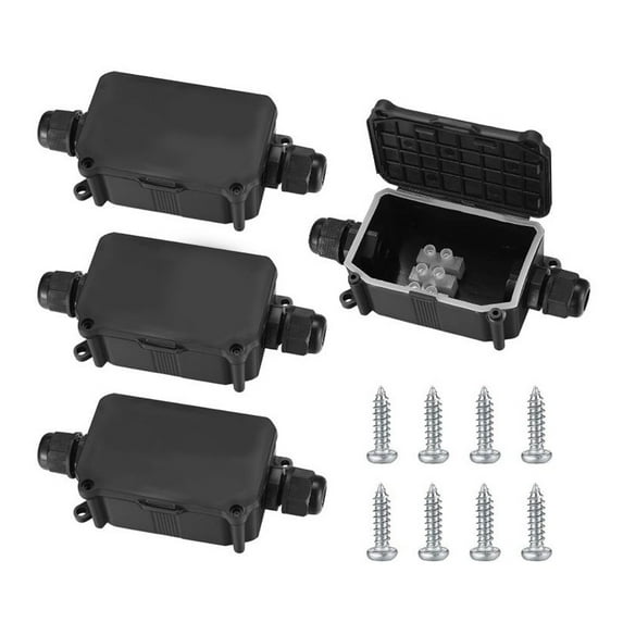 4 Pcs Ip66 Waterproof Junction Box 2-Way Cable Wire Connectors with Pg9 ...