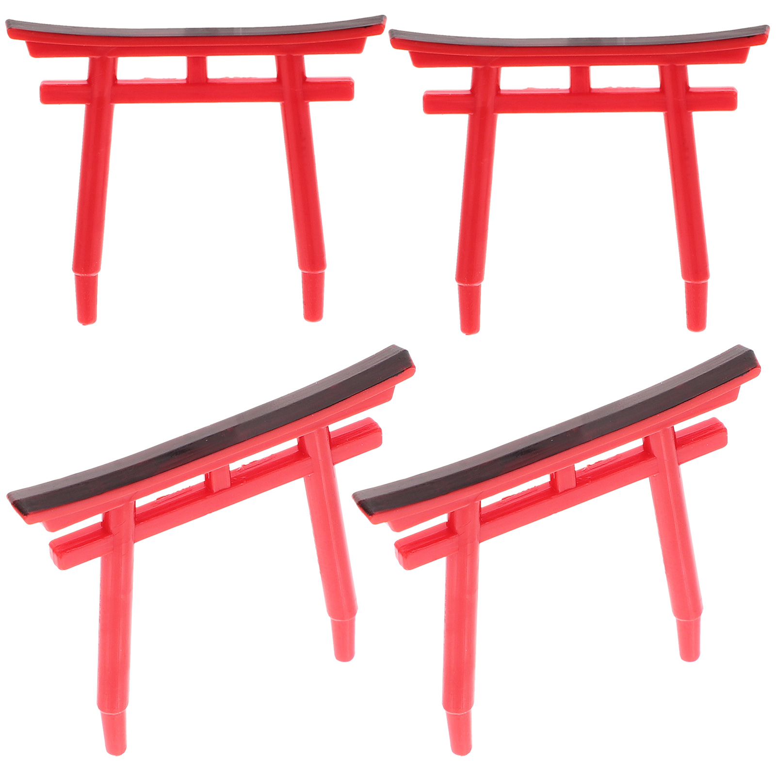 4 Pcs Japanese Shrine Archway Toys Fish Tank Decor Bridge Shinto ...
