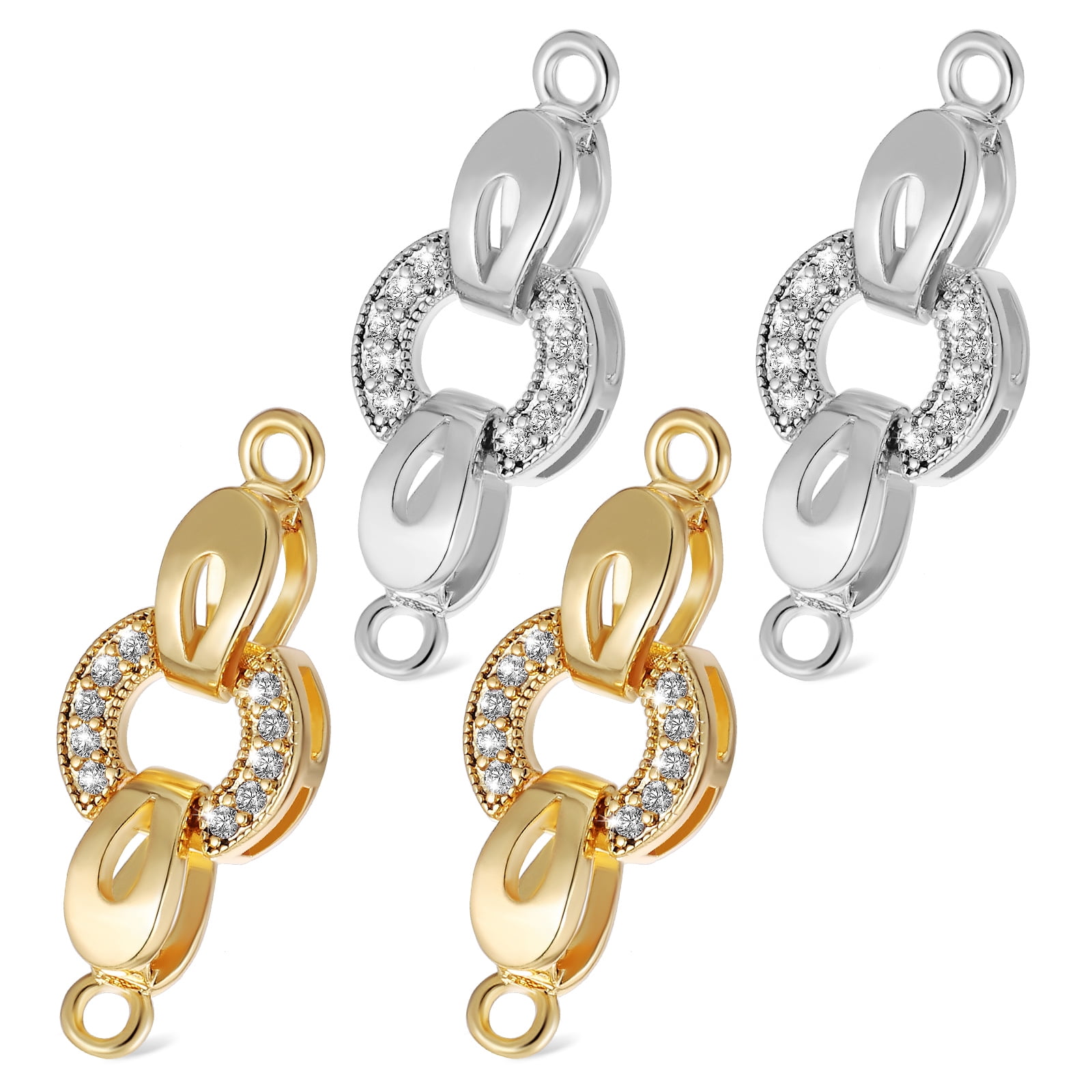 4 Pcs Jewelry Clasps And Closures Necklace Clasp Bracelet Clasps Knot ...