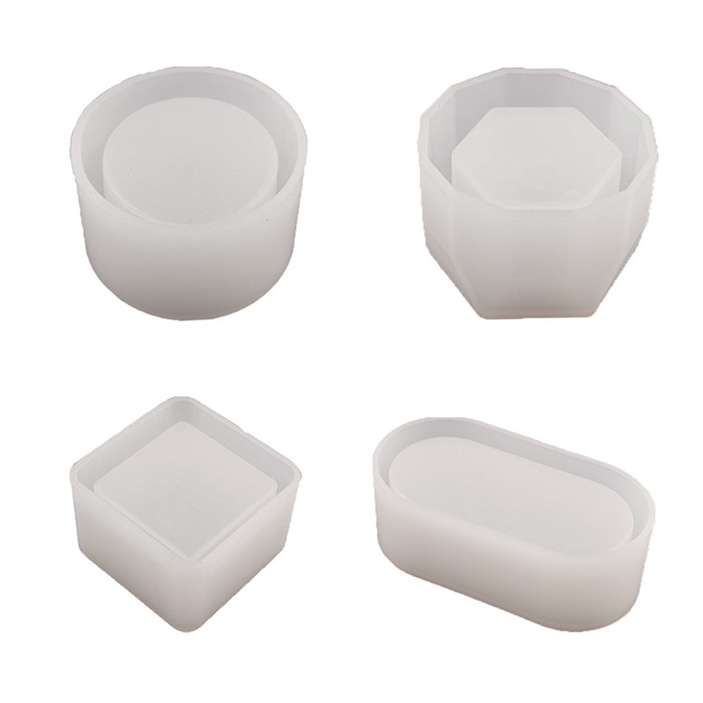 4 Pcs Jewelry Storage Box Casting Epoxy Mold Handmade Mold Jewelry ...