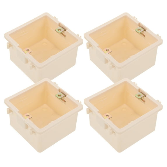 4 Pcs Junction Box PVC Wall Socket Boxes Plastic Socket Box Conduit Box ...