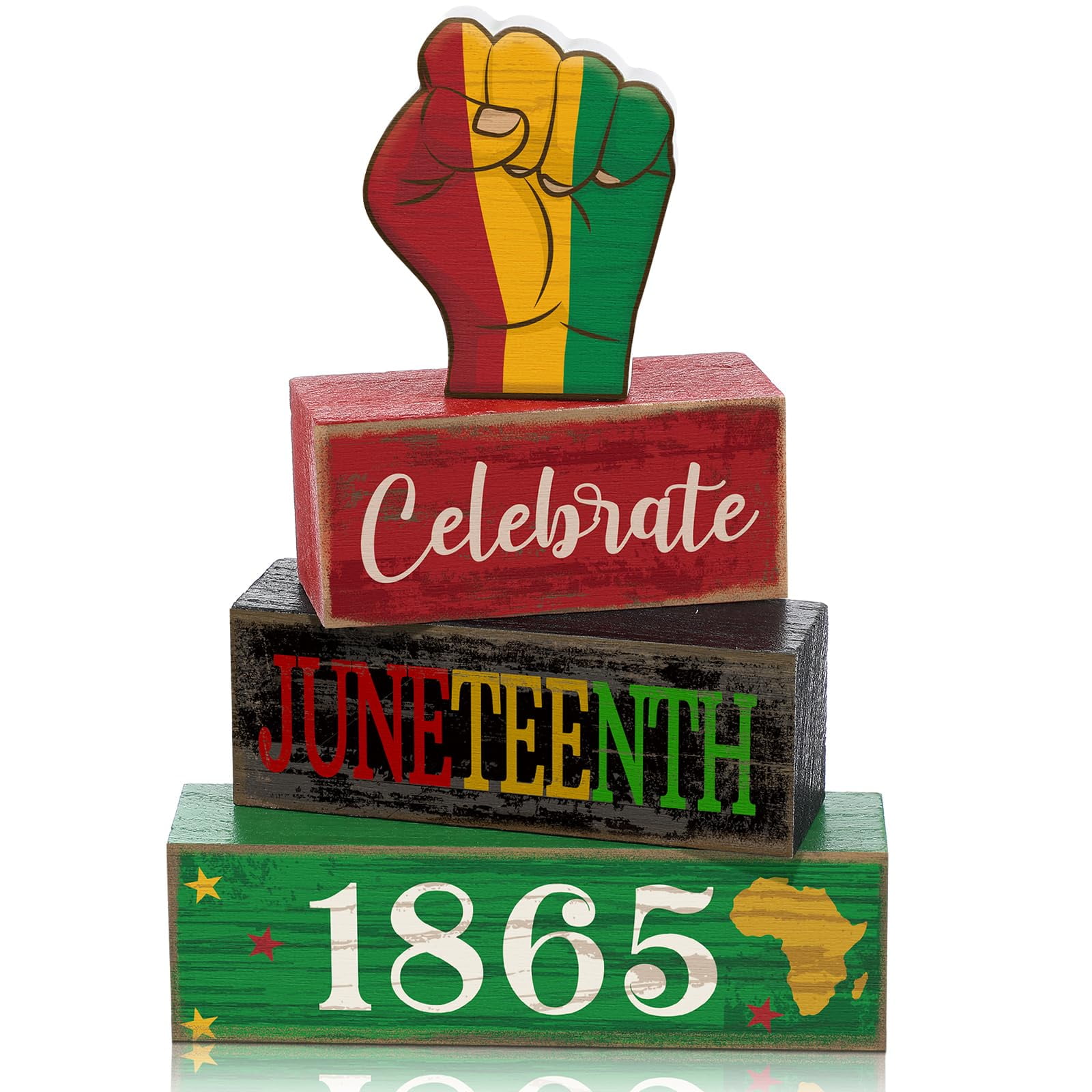 4 Pcs Juneteenth Table Decorations Juneteenth FST1 Tiered Tray Decor ...
