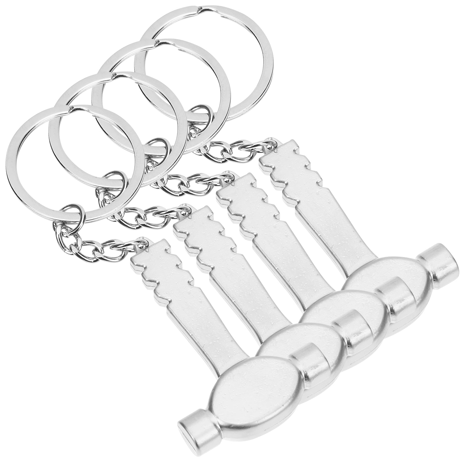 4 Pcs Key Chain The Gift Hammer Decor Keyrings Birthday Metal Charm ...