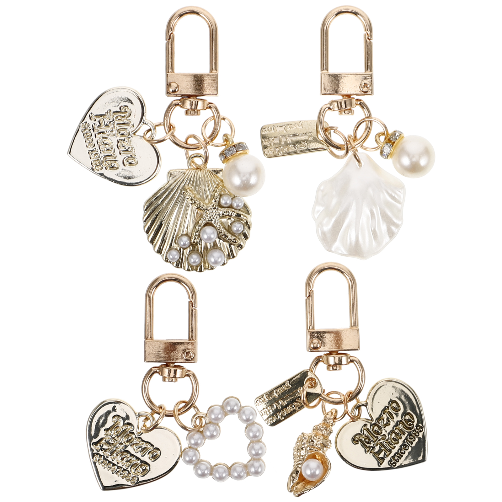 4 Pcs Keychain Keychains Pearl Shell for Office Keys - Walmart.com