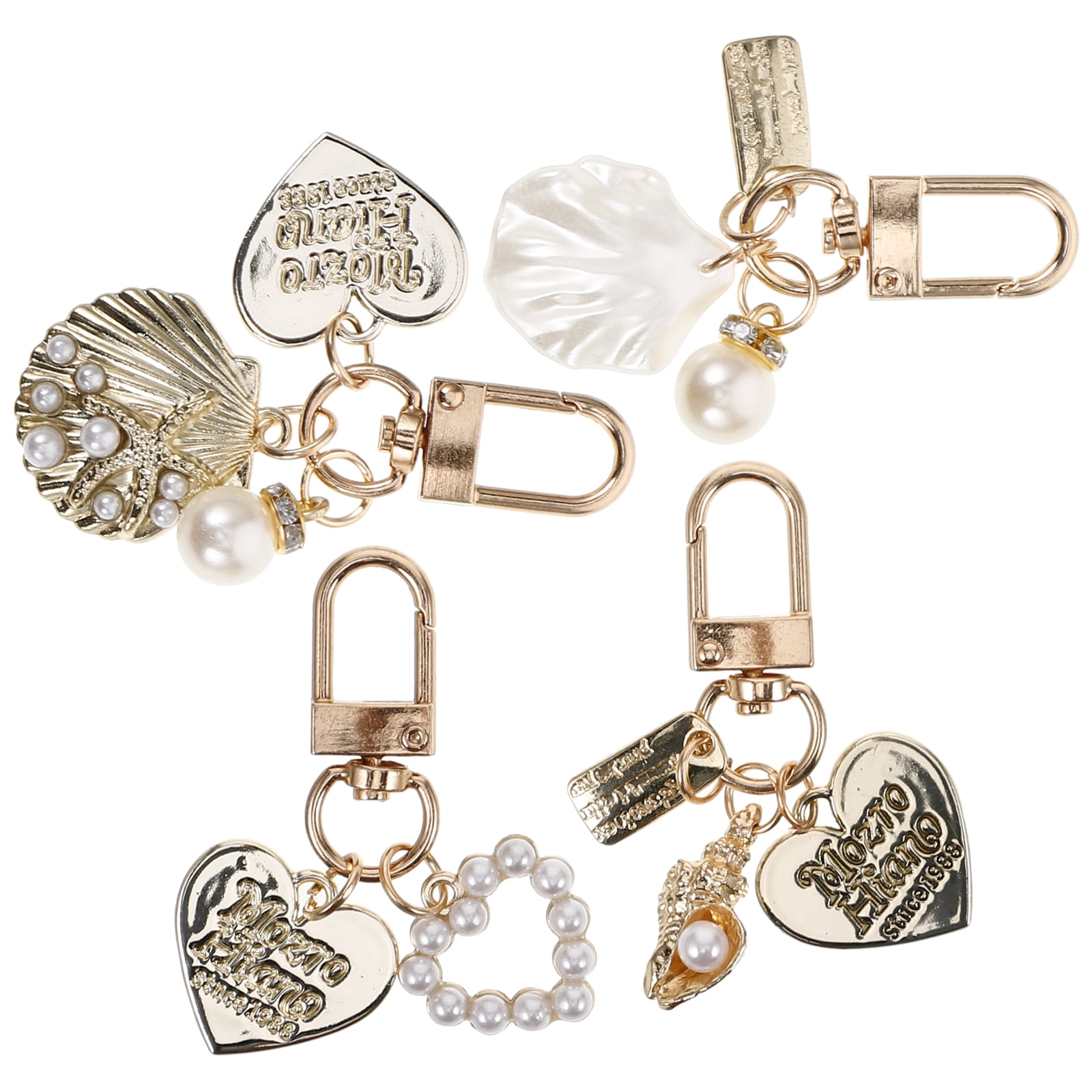 4 Pcs Keychains Pearl Shell for Jewelry Making Birthday Women's ...