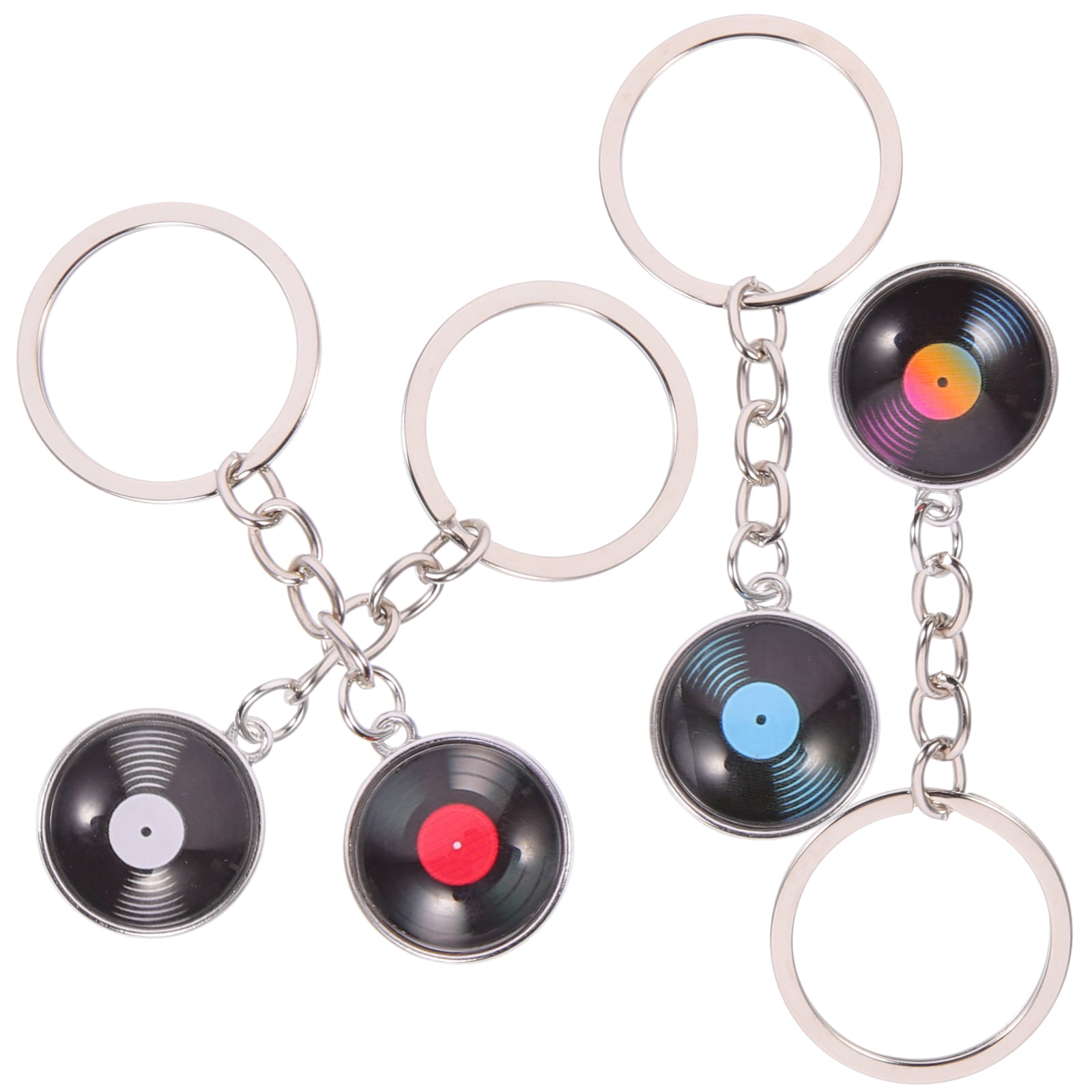4 Pcs Keyring Vinyl Record Chain Durable Keychain Baby Lovers - Walmart.com