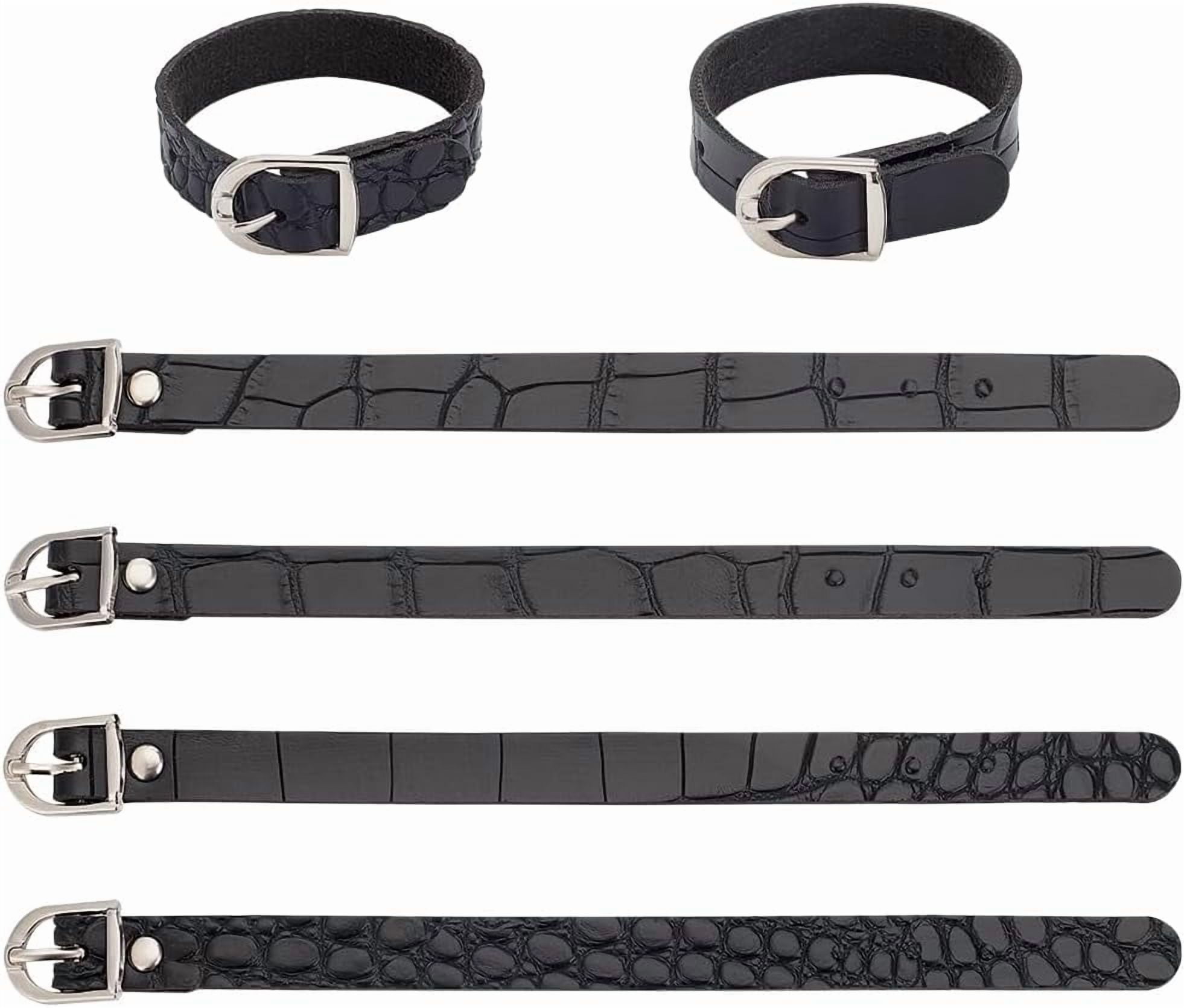 4 Pcs Kilt Extender Straps PU Leather Cuff Belt Buckles 7.7 inch ...
