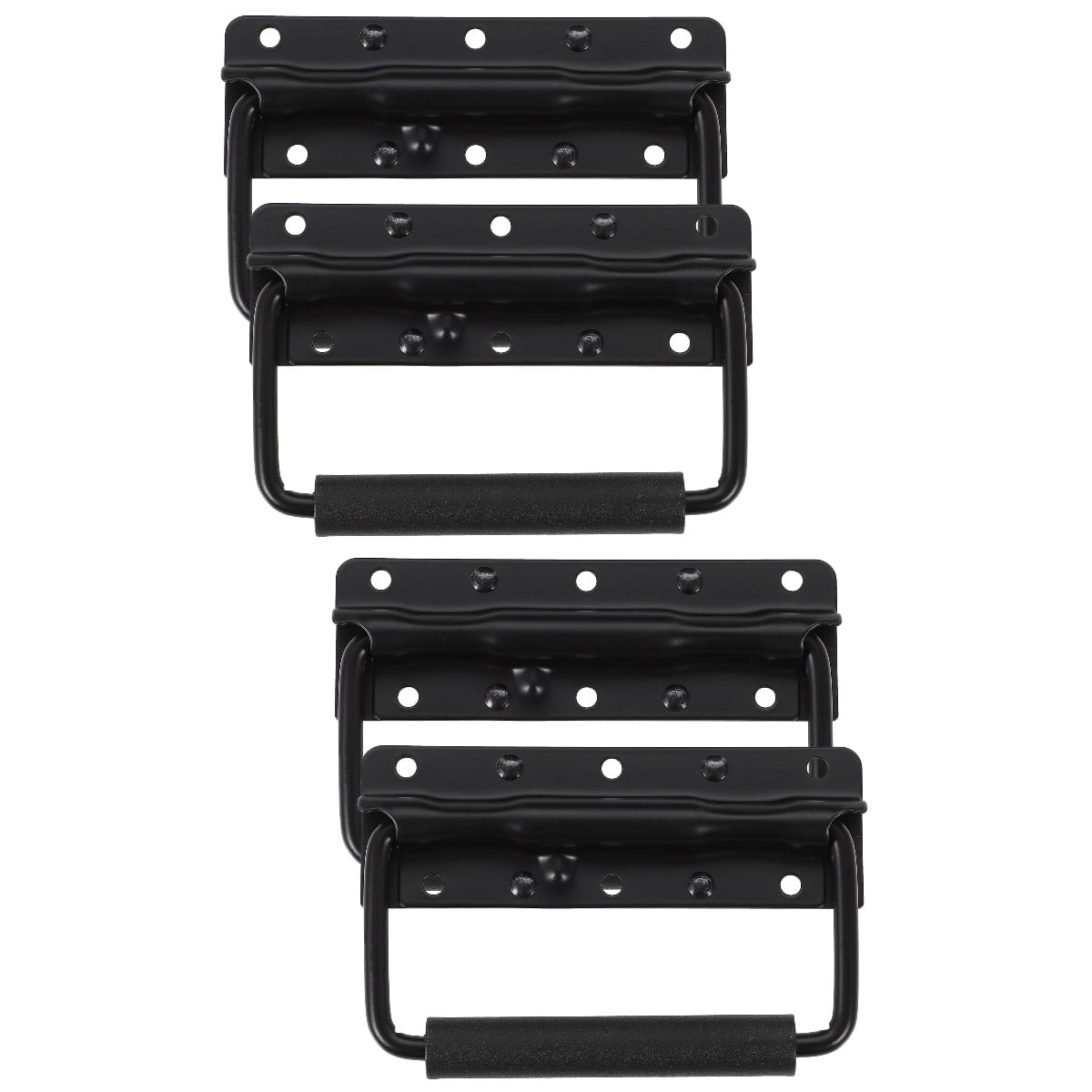 4 Pcs Spring Loaded Kitchen Cabinet Handles for Black Cabinets, Folding ...