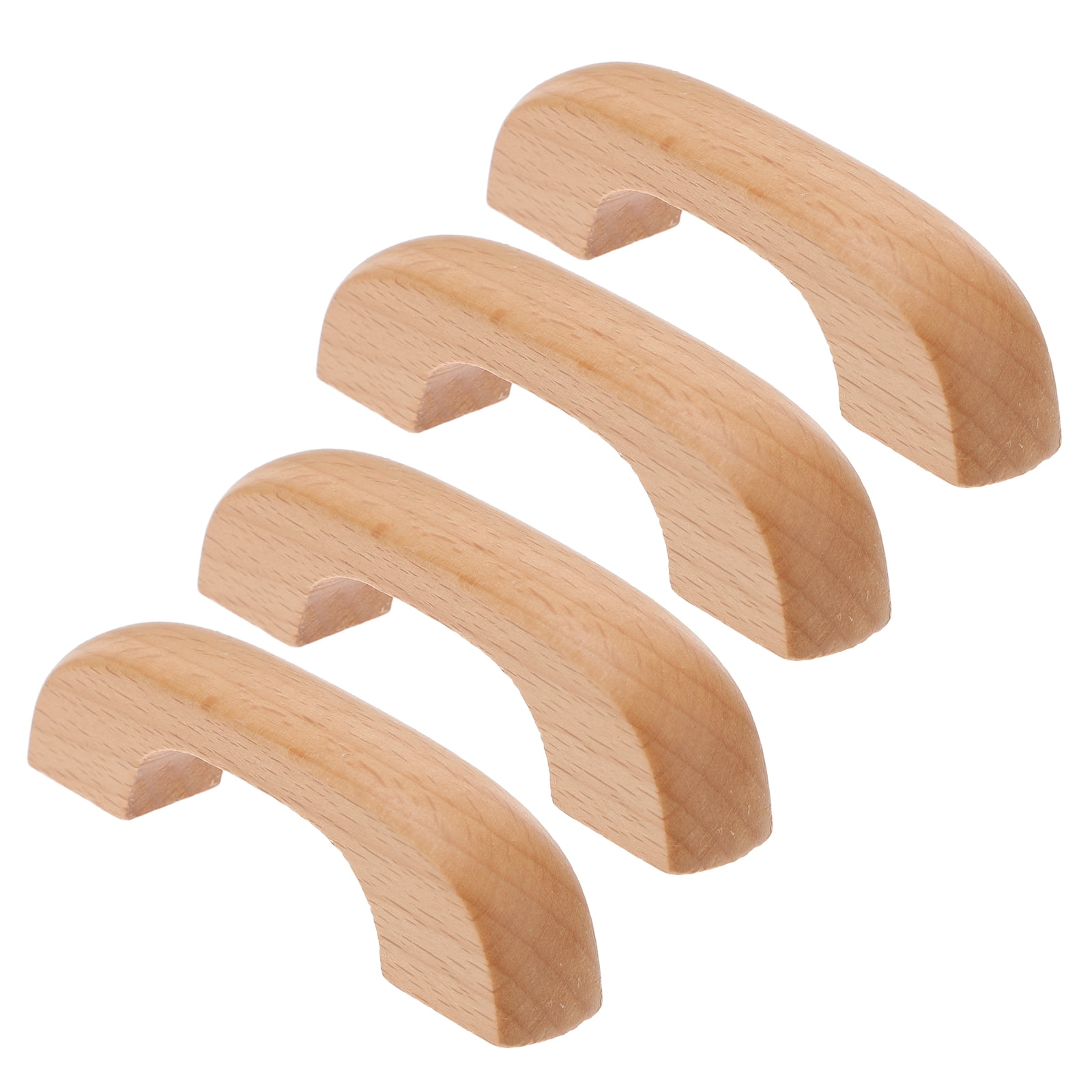 4 Pcs Kitchen Cabinet Handles Wood Drawer Pulls Door Adjustable Matte ...