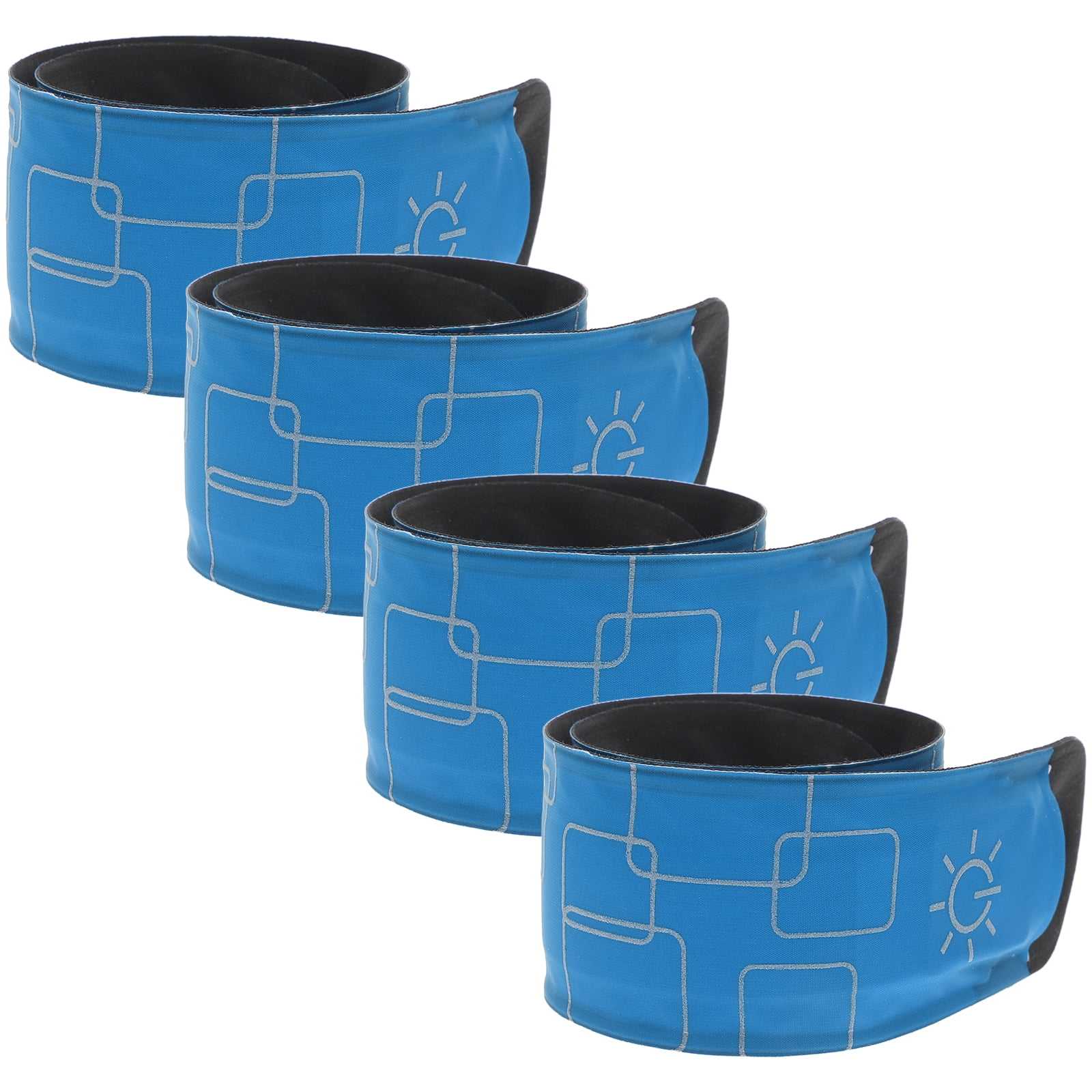 4 Pcs LED Horse Ankle Strap Night Run Miss 34.20X3.60X0.20CM Sky-blue ...