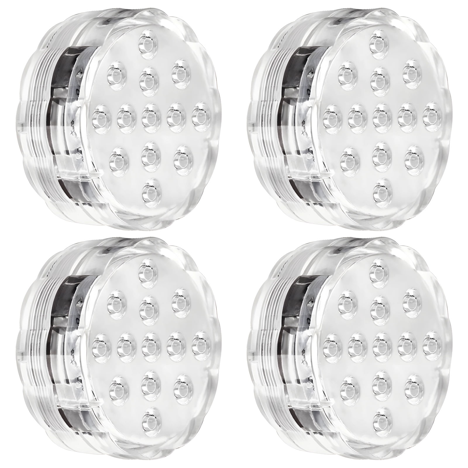 4 Pcs LED Submersible Lights, RGB Color Changing Waterproof Underwater ...