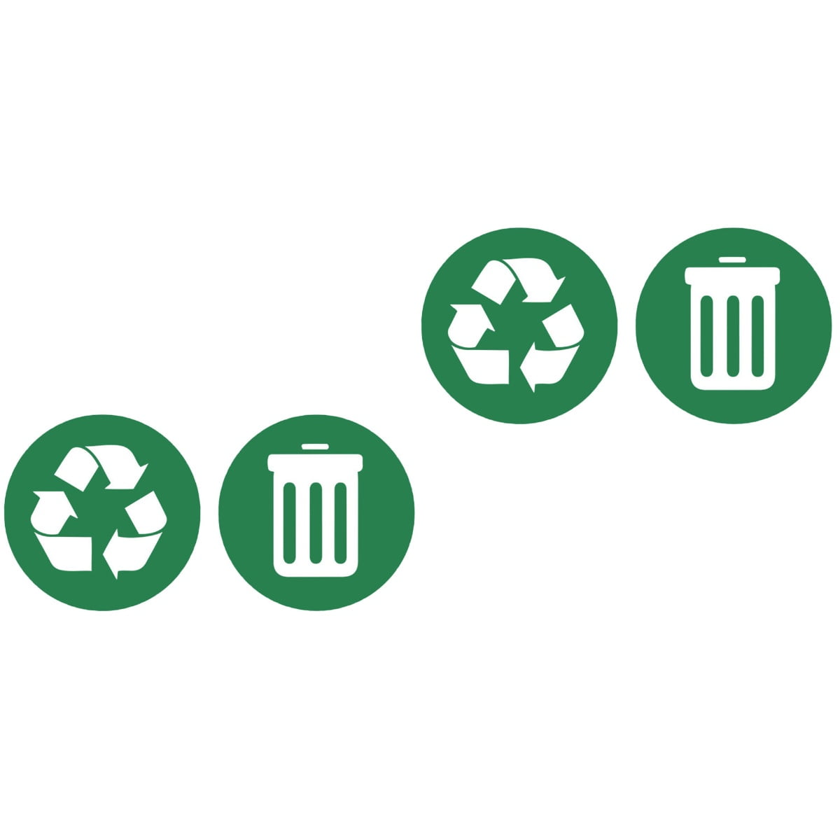 4 Pcs Labels Adhesive Trash Can Garbage Classification Stickers ...