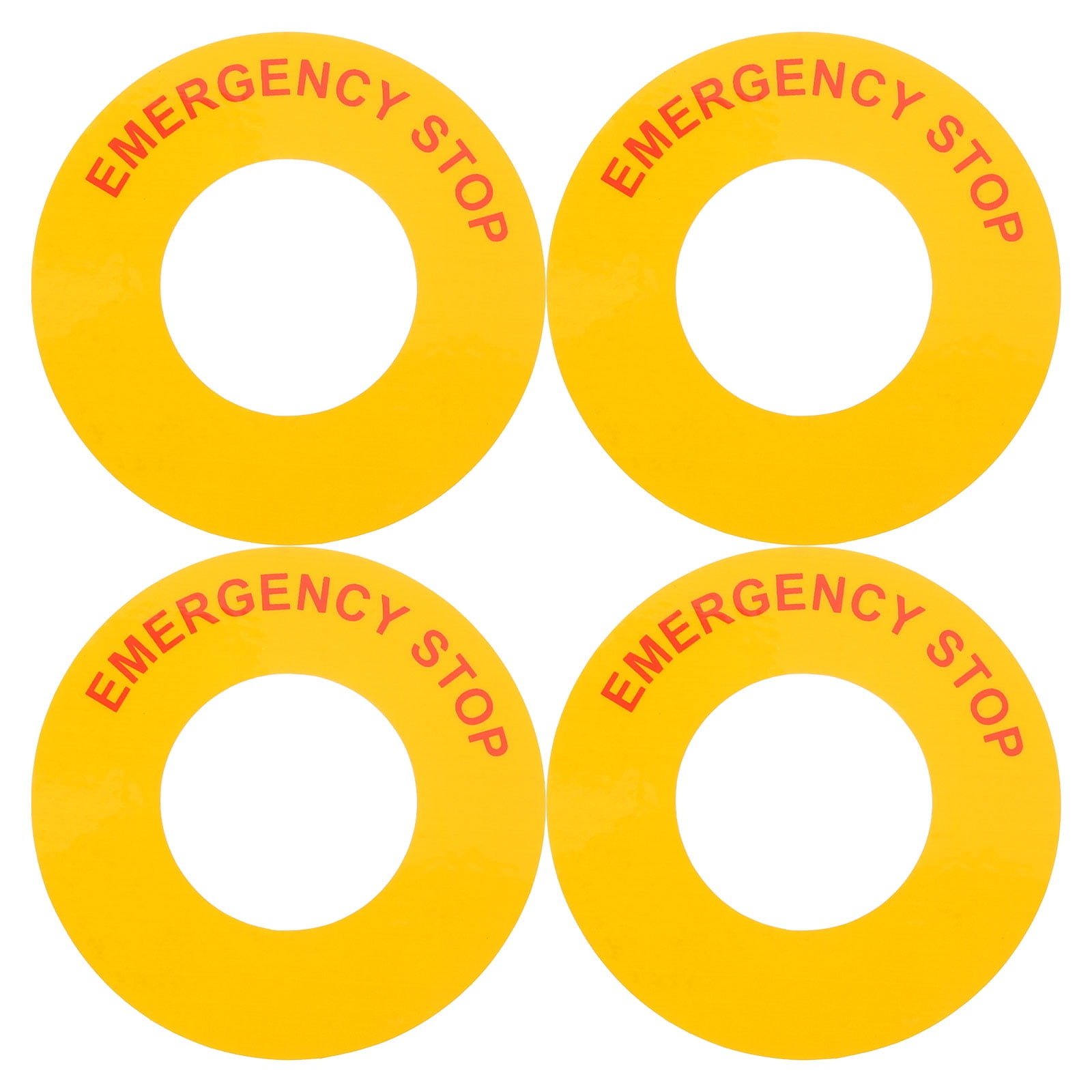 4 Pcs Labels Stop Sign Stickers Switch Emergency Security Tags ...