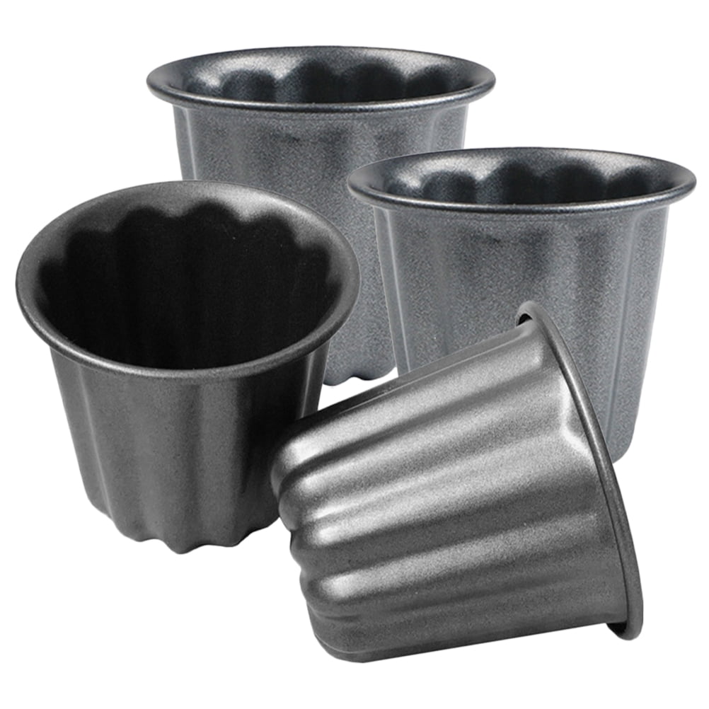 TEHAUX Dariole Molds Canele Molds Easy to 4Pcs 2.59x2.24x2.24in ...
