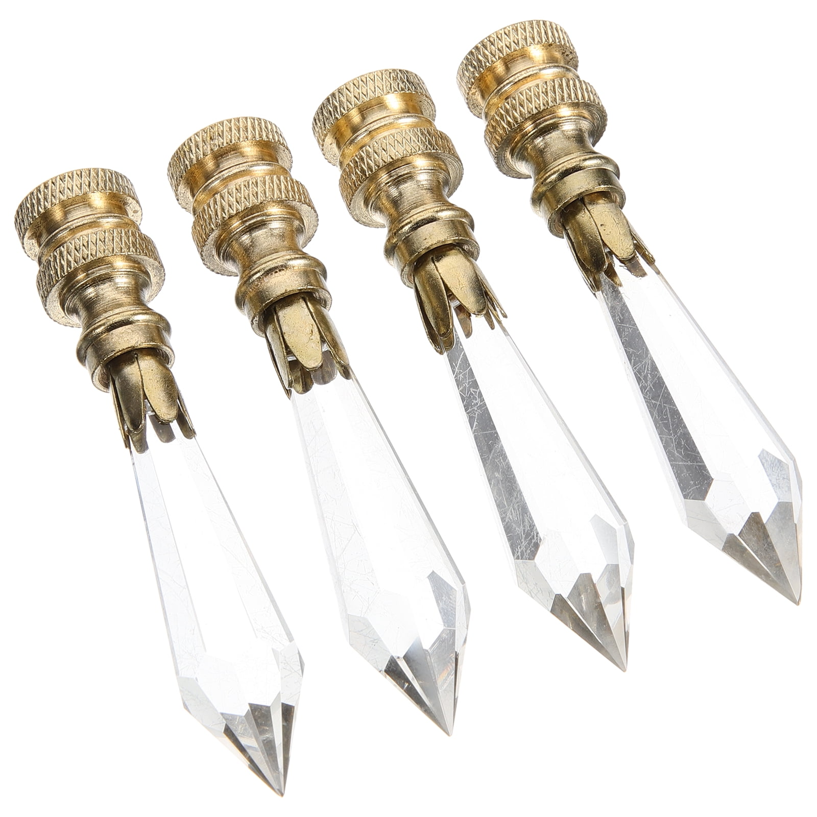 4 Pcs Lampshade Decorative Finials Glass Light Screw Cap Desk Lights ...