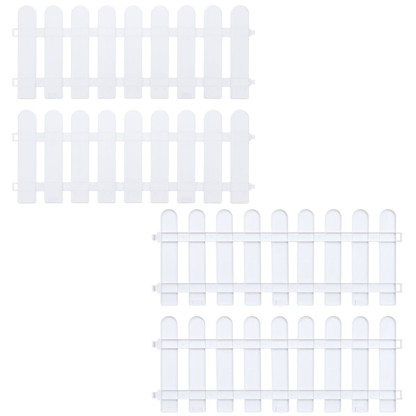 4 Pcs Landscape Edging Fences Patios Balcony Privacy Screen Baby White ...