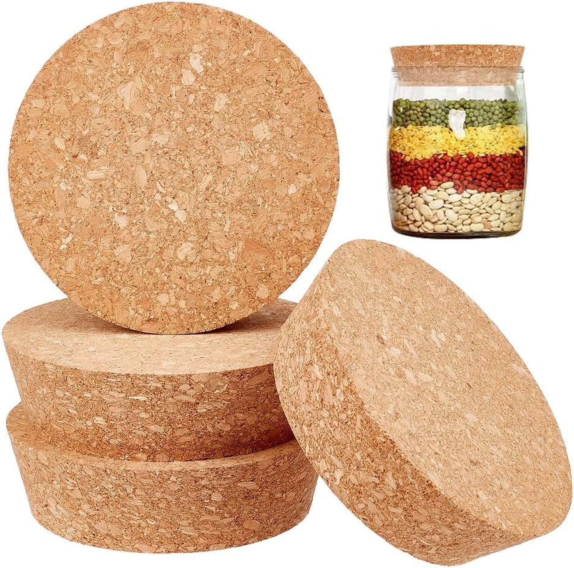 4 Pcs Large Cork Stoppers Tapered Cork Plugs Wood Corks Lids Bottle ...