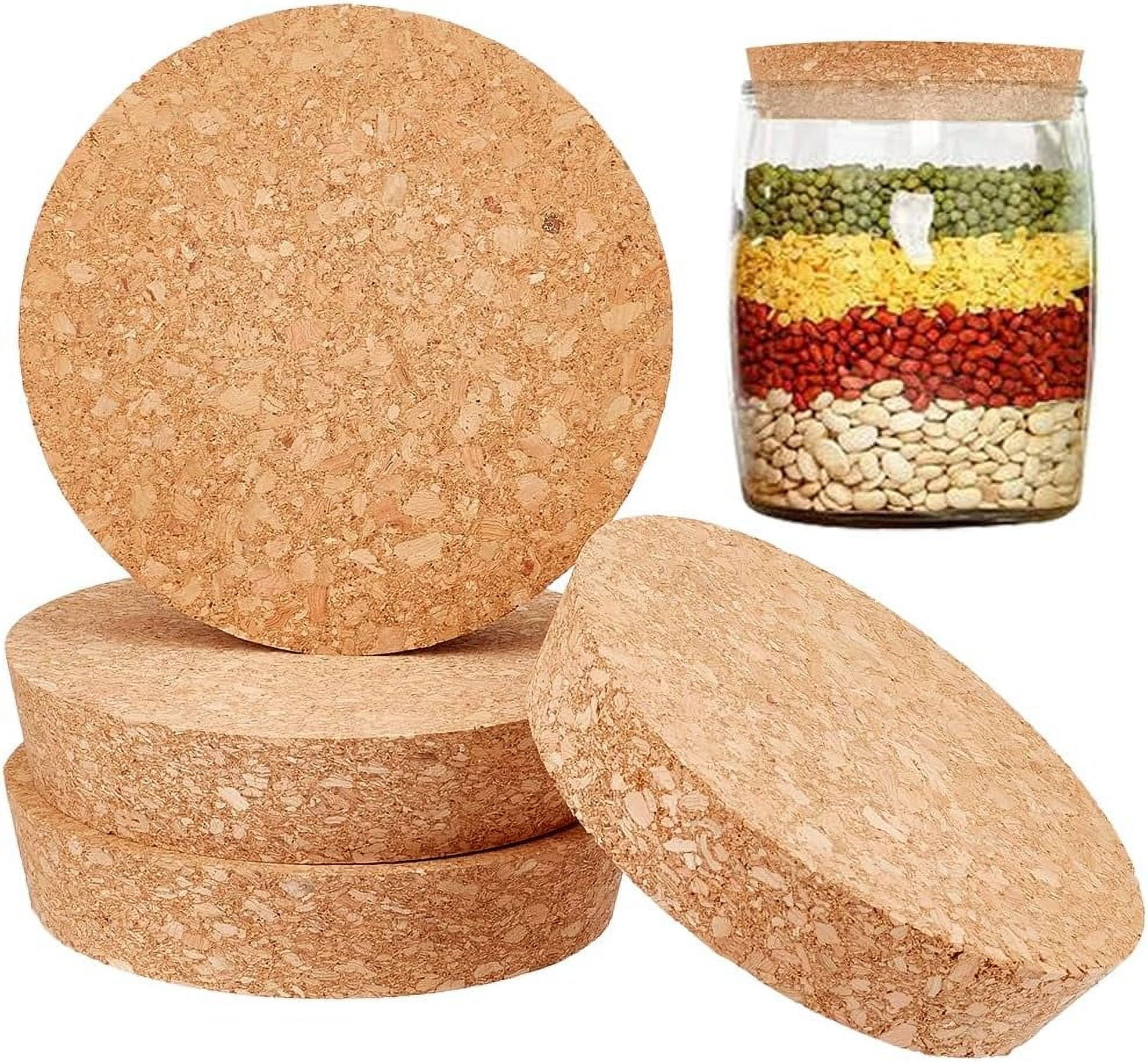 4 Pcs Large Cork Stoppers Tapered Cork Plugs Wood Corks Lids Bottle ...