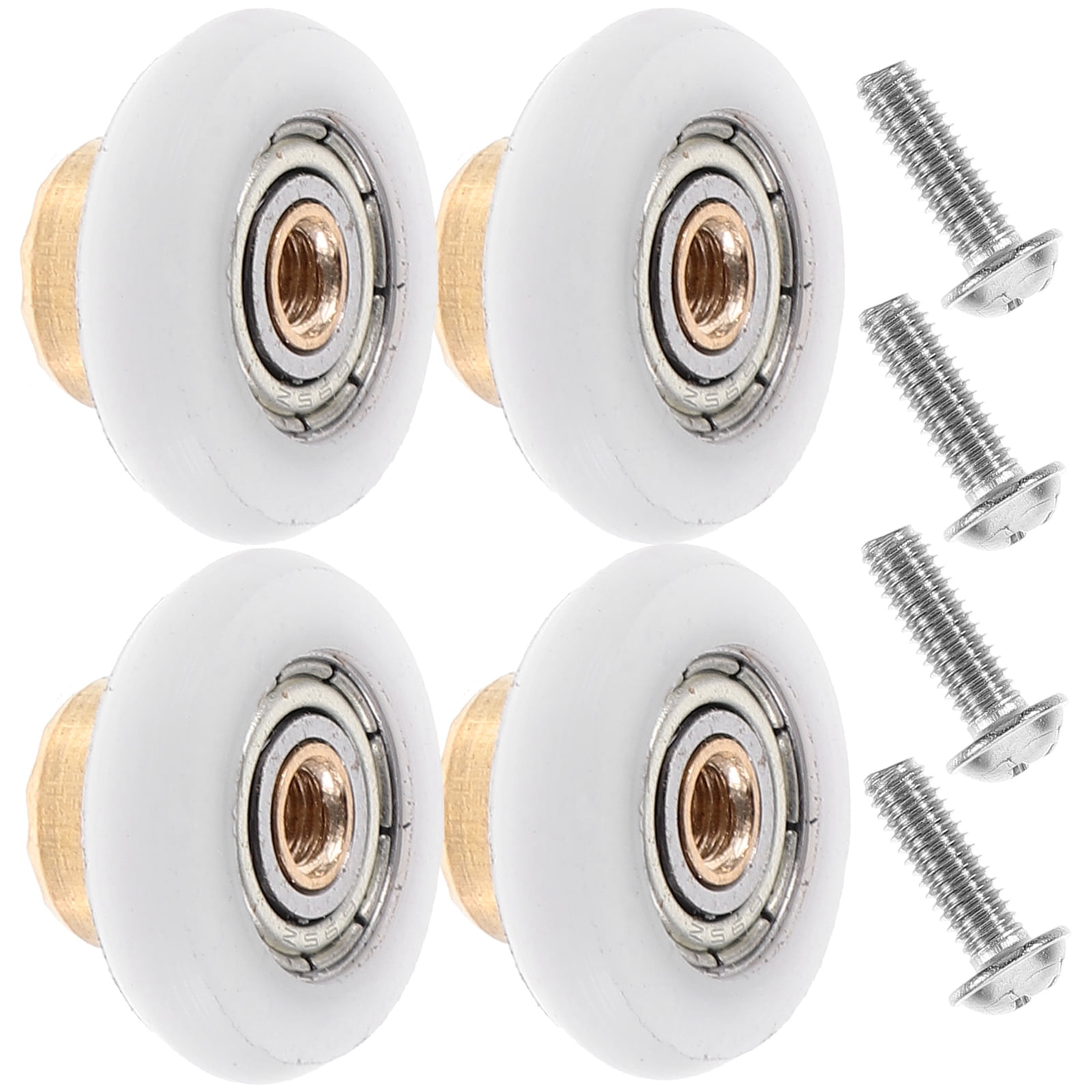 4 Pcs Large Flat Wheels Shower Door Rollers Replacement Bathroom Skids ...