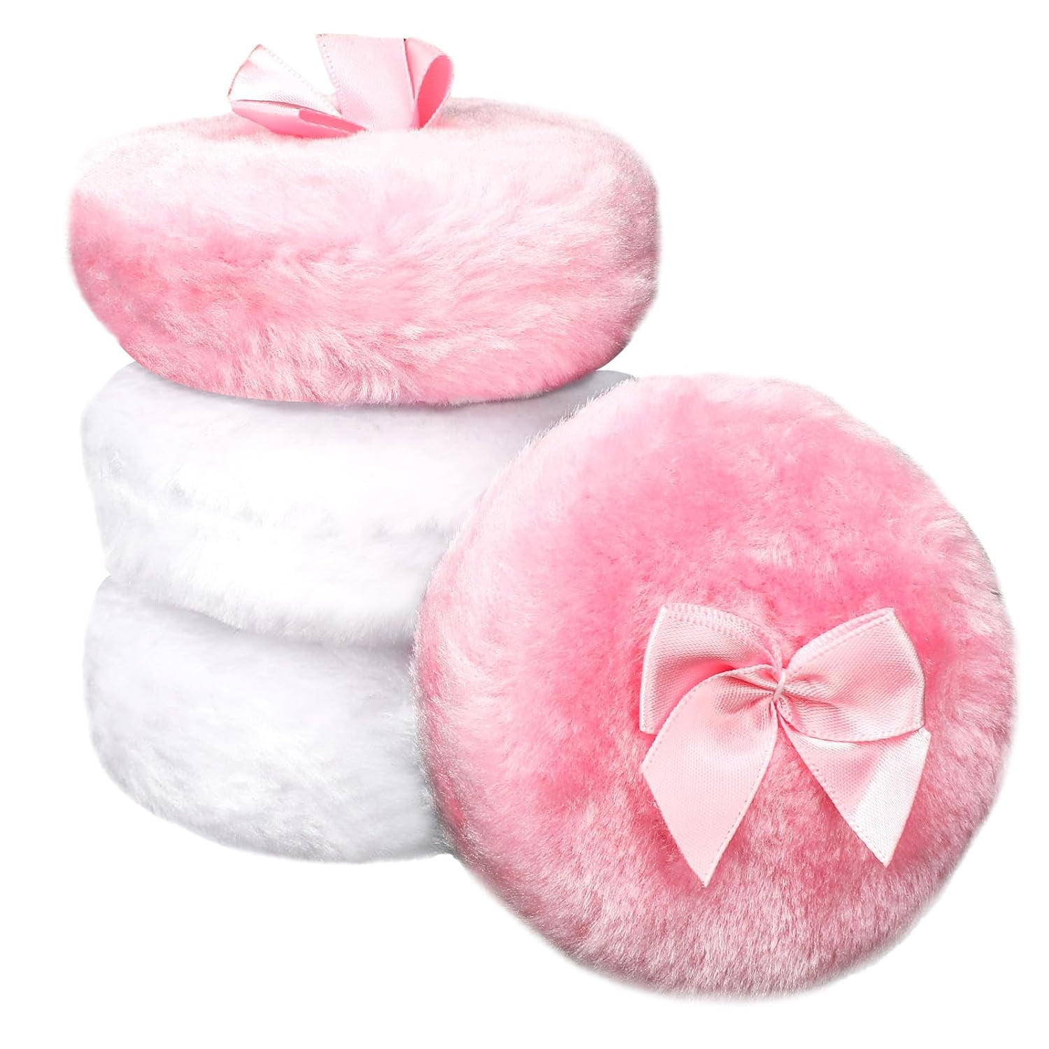 4 Pcs Large Powder Puff 3.1 Inch Body Powder Puff Cotton Cosmetic Puffs ...