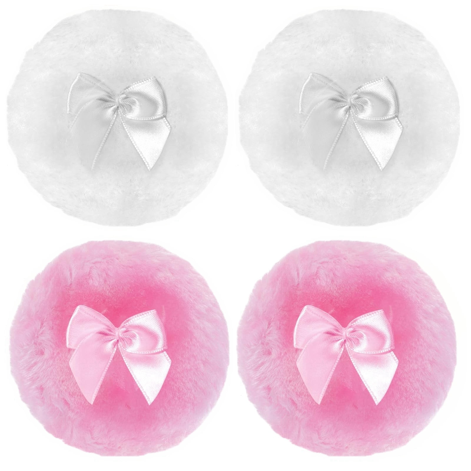 4 Pcs Large Powder Puff, 3.1in Body Powder Puff Cotton Cosmetic Puffs ...