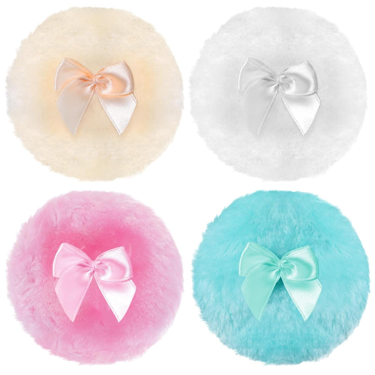 4 Pcs Large Powder Puff 3.2 Inch Washable Powder Puff for Body Powder ...